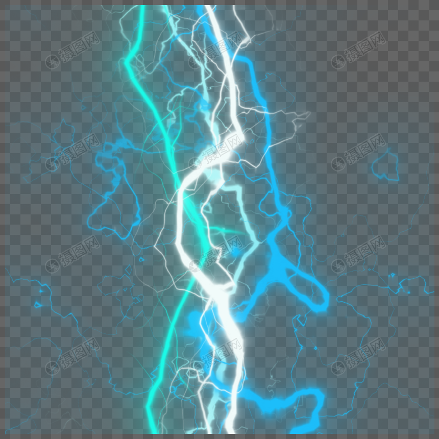 蓝色的闪电元素素材下载-正版素材401250867-摄图网