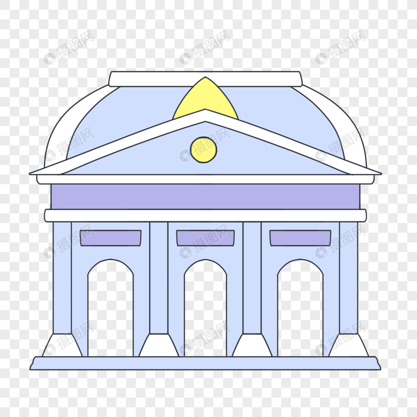 手绘卡通世界博物馆日京都博物馆元素素材下载-正版素材401265230-摄图网