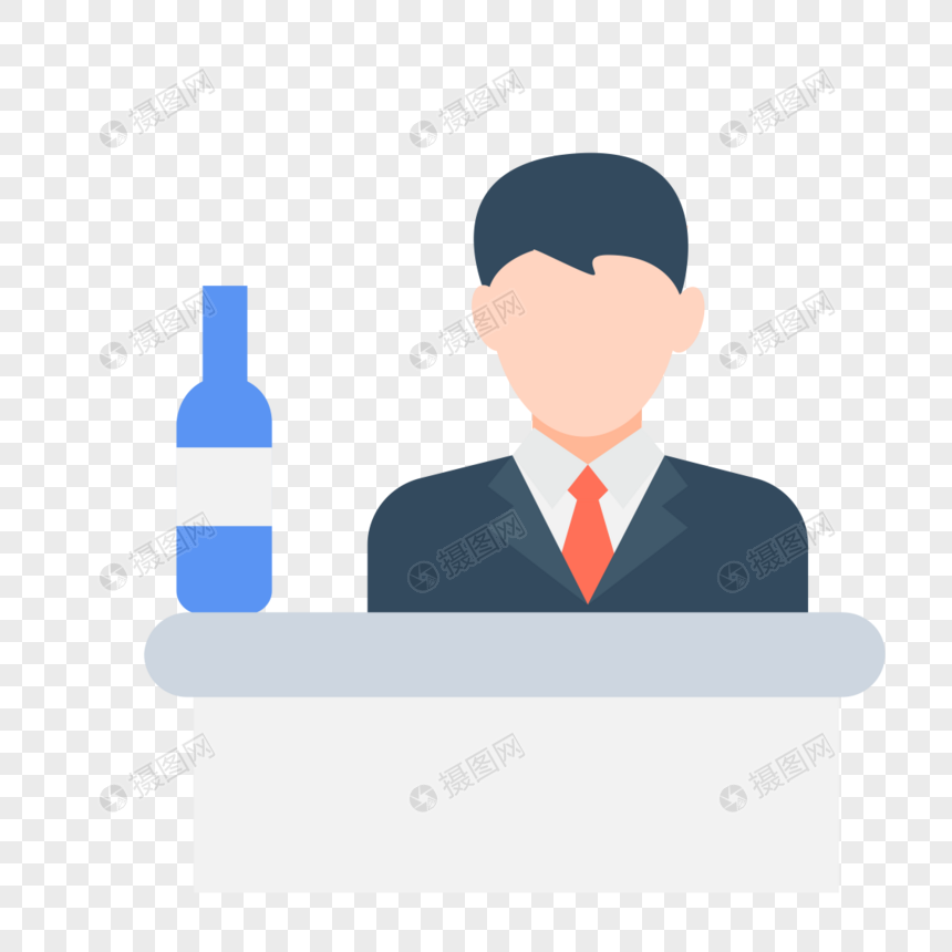 调酒师图标免抠矢量插画素材元素素材下载-正版素材401278193-摄图网