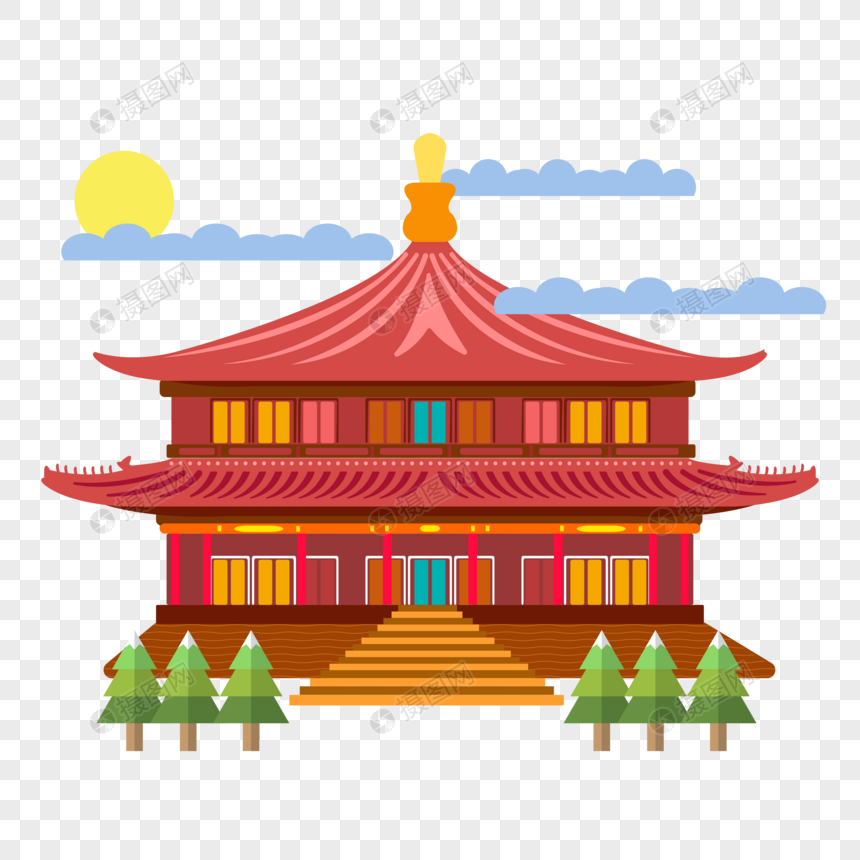 中国古代建筑元素素材下载-正版素材401283533-摄图网