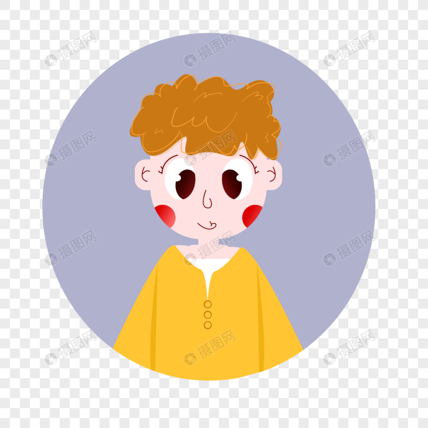 小男孩头像元素素材下载-正版素材401291971-摄图网