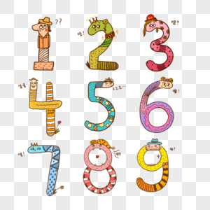 数字手绘65666768元素素材下载-正版素材401362527-摄图网