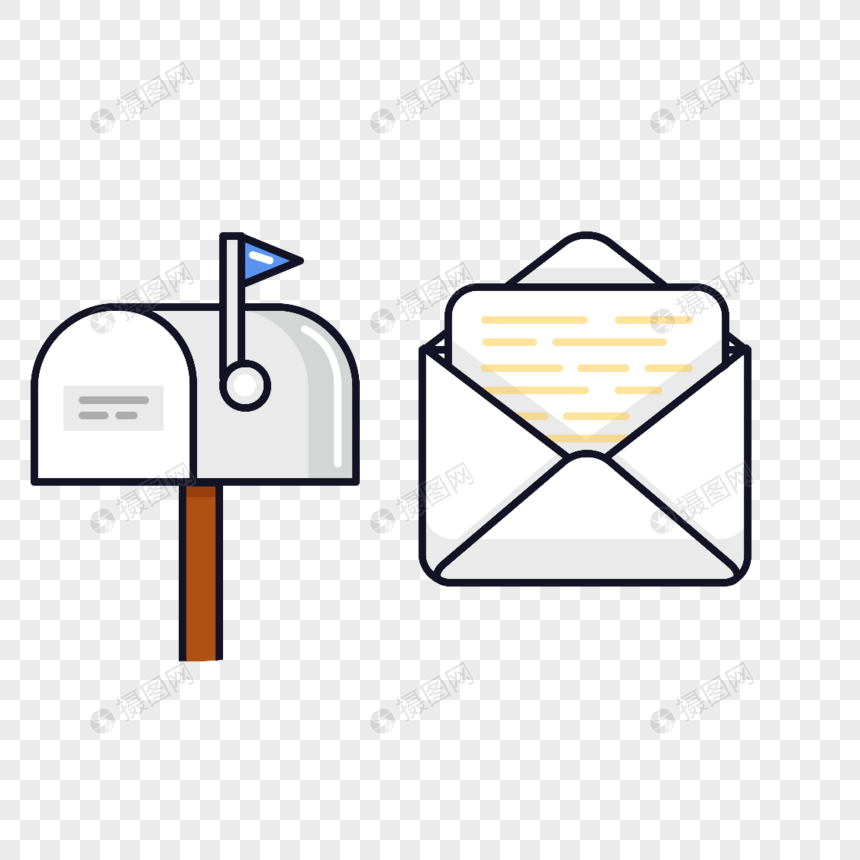 信箱信封图标免抠矢量插画素材元素素材下载-正版素材401294483-摄图网