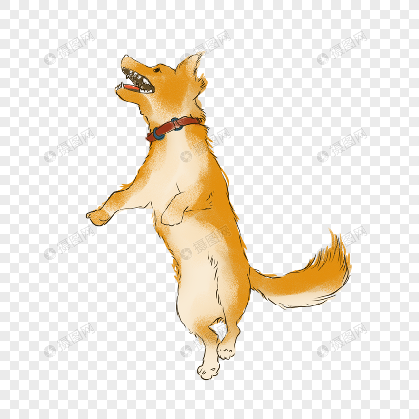 跳起来的狗元素素材下载-正版素材401310132-摄图网
