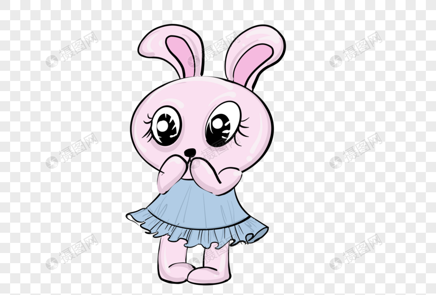 粉色兔子元素素材下载-正版素材401310908-摄图网