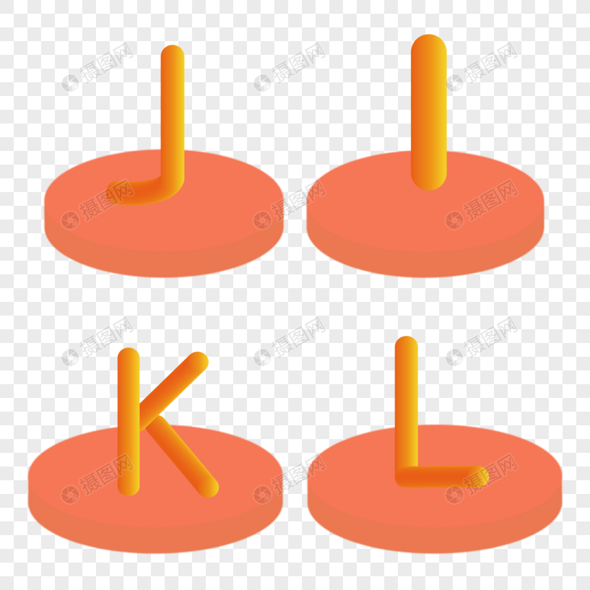 英文字母IJKL元素素材下载-正版素材401323090-摄图网