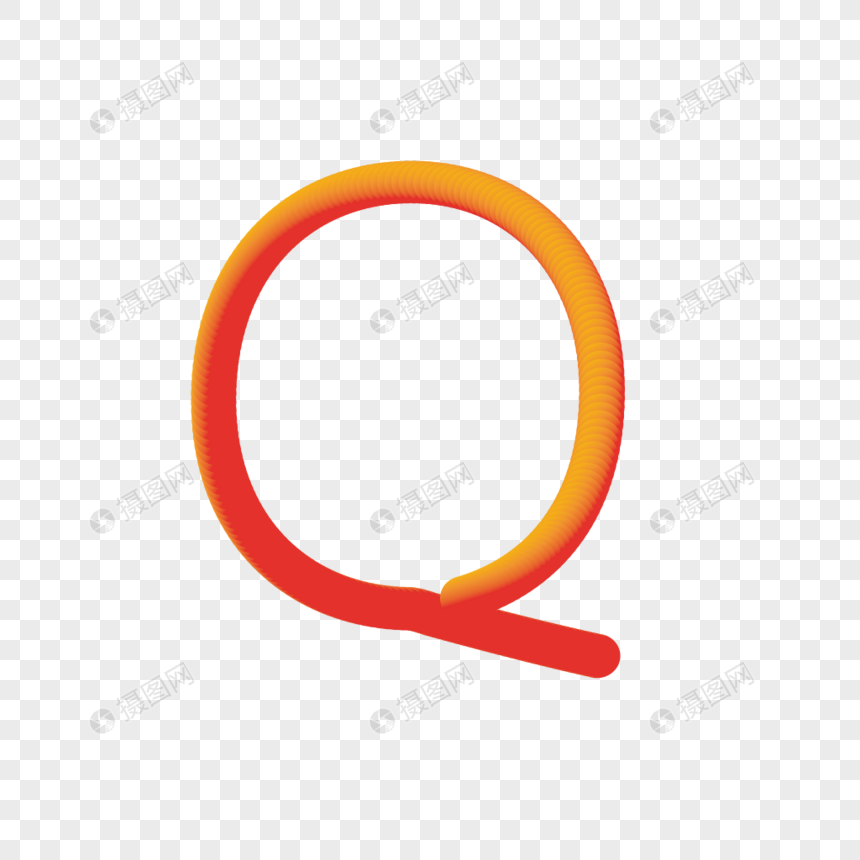 3D风格字母Q元素素材下载-正版素材401328579-摄图网