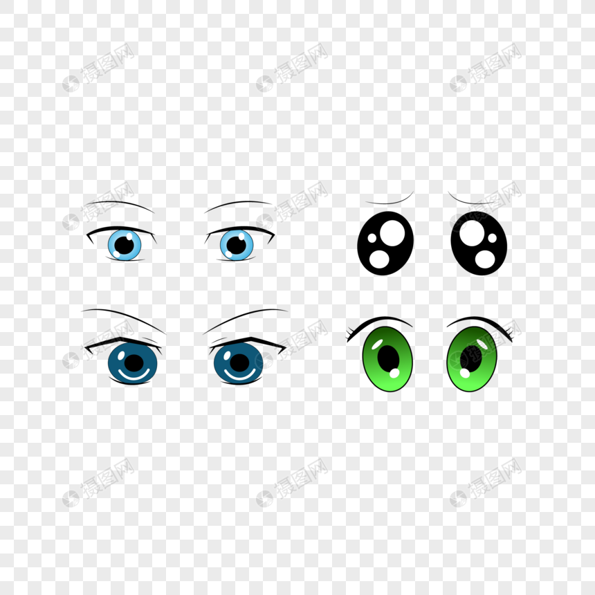 卡通眼睛合集元素素材下载-正版素材401329895-摄图网