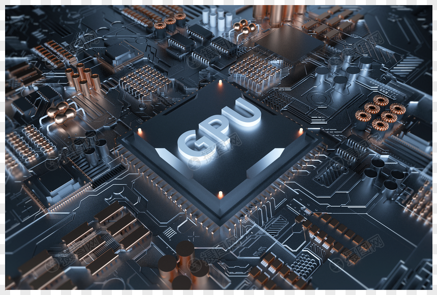 GPU芯片元素素材下载-正版素材401336481-摄图网