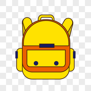卡通装饰黄色书包元素素材下载-正版素材401274738-摄图网