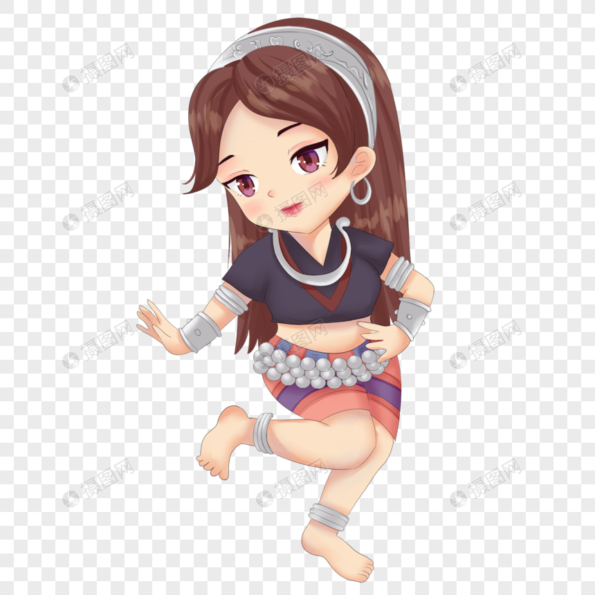 跳舞的女孩元素素材下载 正版素材401356700 摄图网