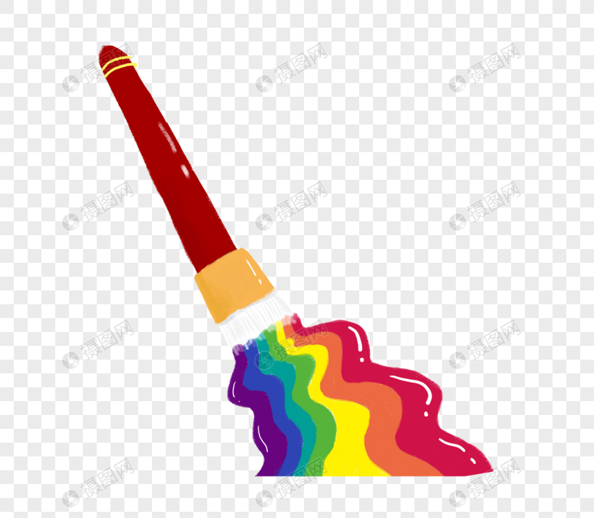 画笔画彩虹元素素材下载-正版素材401360014-摄图网