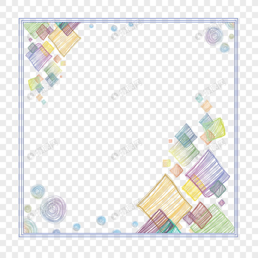 彩色边框元素素材下载-正版素材401403724-摄图网