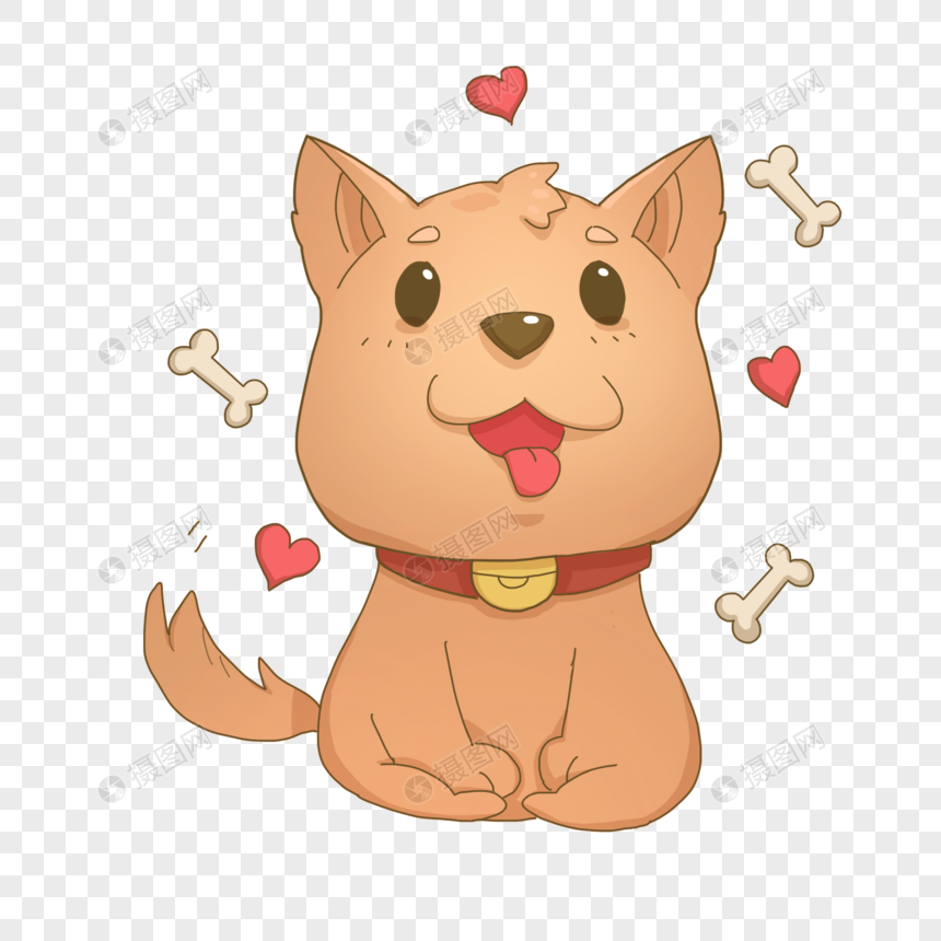 可爱卡通狗狗元素素材下载-正版素材401406163-摄图网