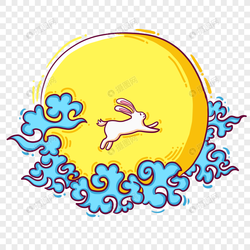 月兔元素素材下载-正版素材401419564-摄图网