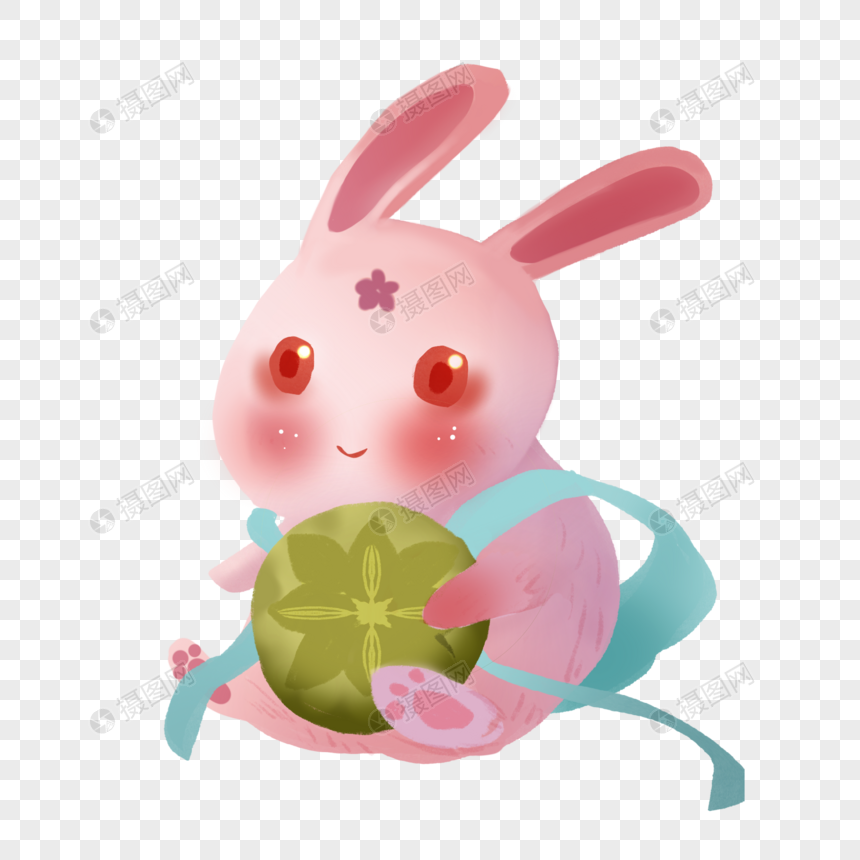 兔子和月饼元素素材下载-正版素材401437390-摄图网