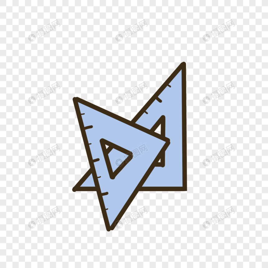 学习用品三角尺元素素材下载-正版素材401461605-摄图网