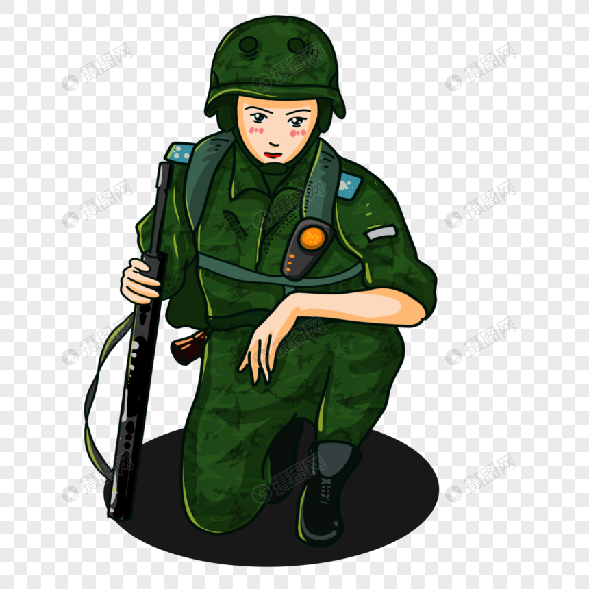 卡通陆军士兵元素素材下载-正版素材401479859-摄图网