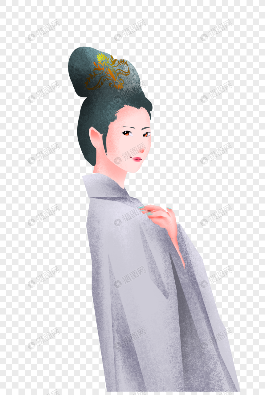 古风美女元素素材下载-正版素材401480522-摄图网