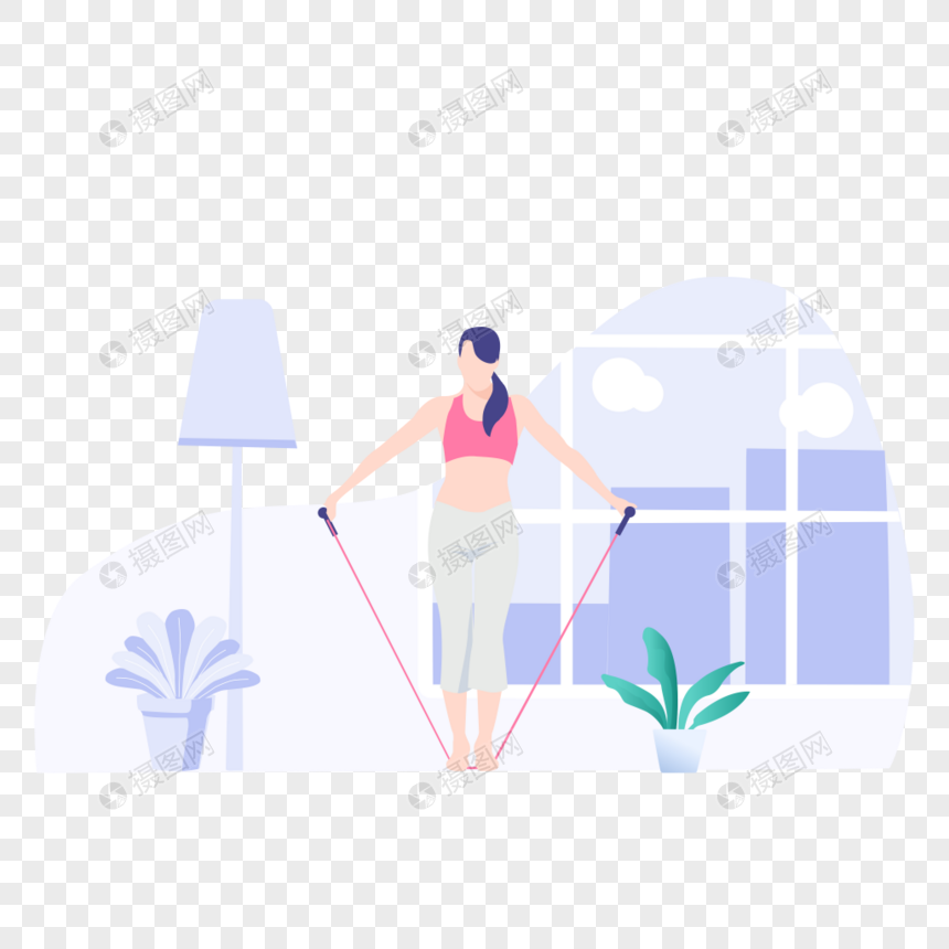 跳绳图标免抠矢量插画素材元素素材下载-正版素材401492600-摄图网