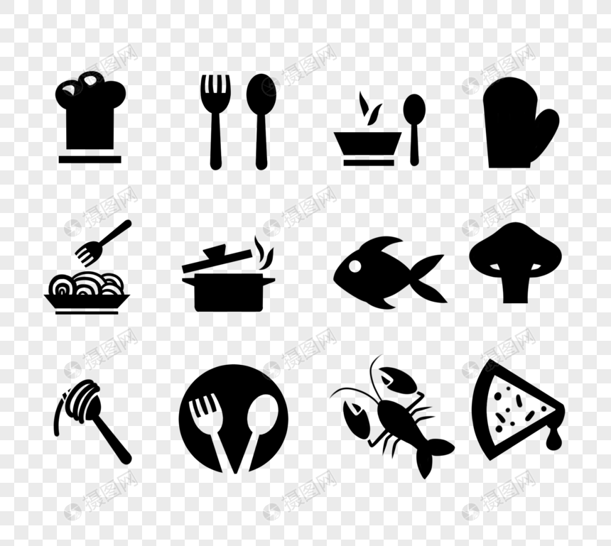 餐饮图标元素素材下载-正版素材401498067-摄图网