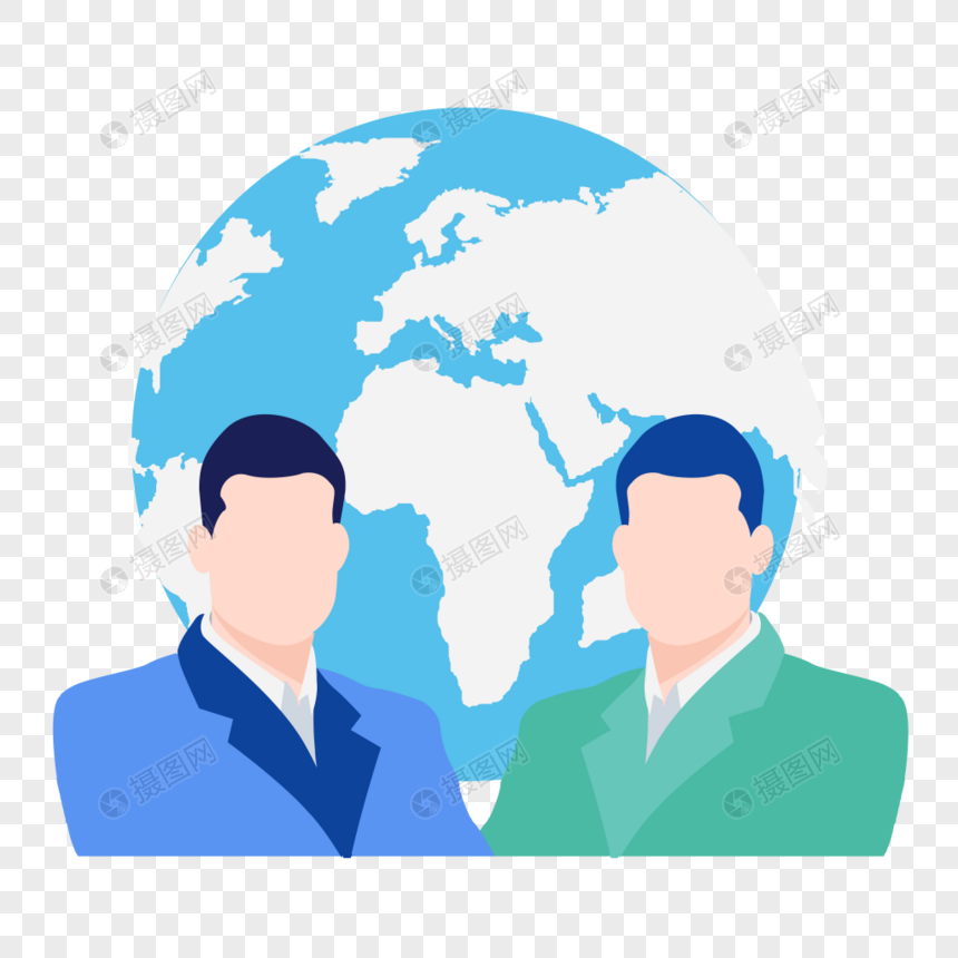 男人地球图标免抠矢量插画素材元素素材下载-正版素材401498181-摄图网