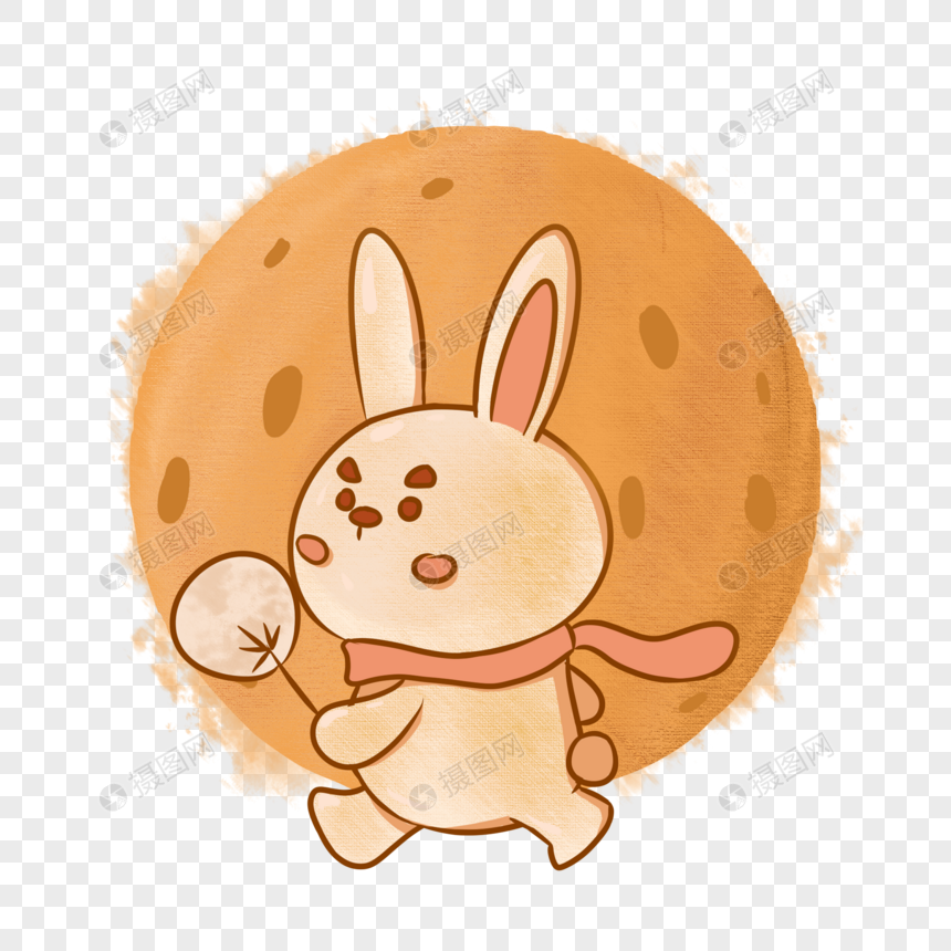 中秋节小兔子元素素材下载-正版素材401507644-摄图网