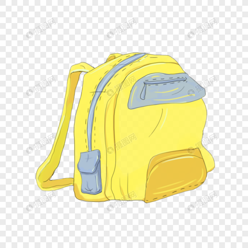 创意黄色书包元素素材下载-正版素材401516660-摄图网