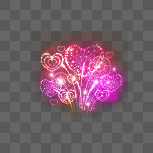 爱心烟花图片_爱心烟花素材_爱心烟花高清图片_摄图网图片下载