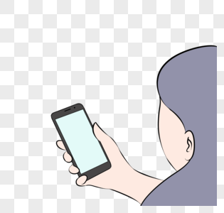 看手机人物元素素材下载-正版素材401445426-摄图网