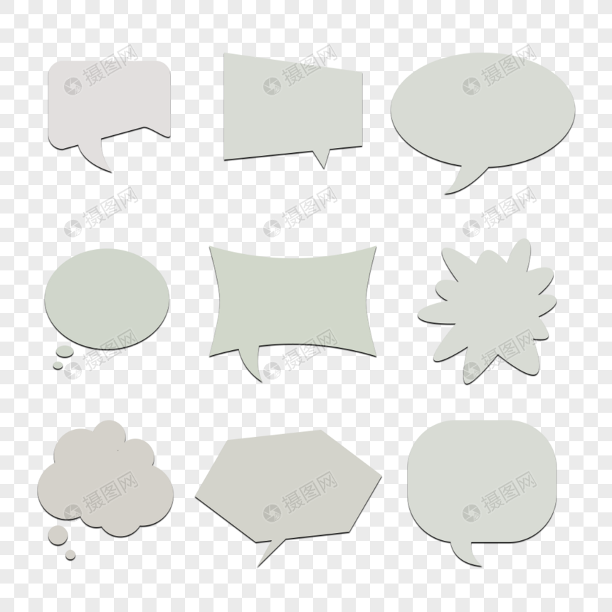 多款形状矢量图对话框元素素材下载-正版素材401552292-摄图网