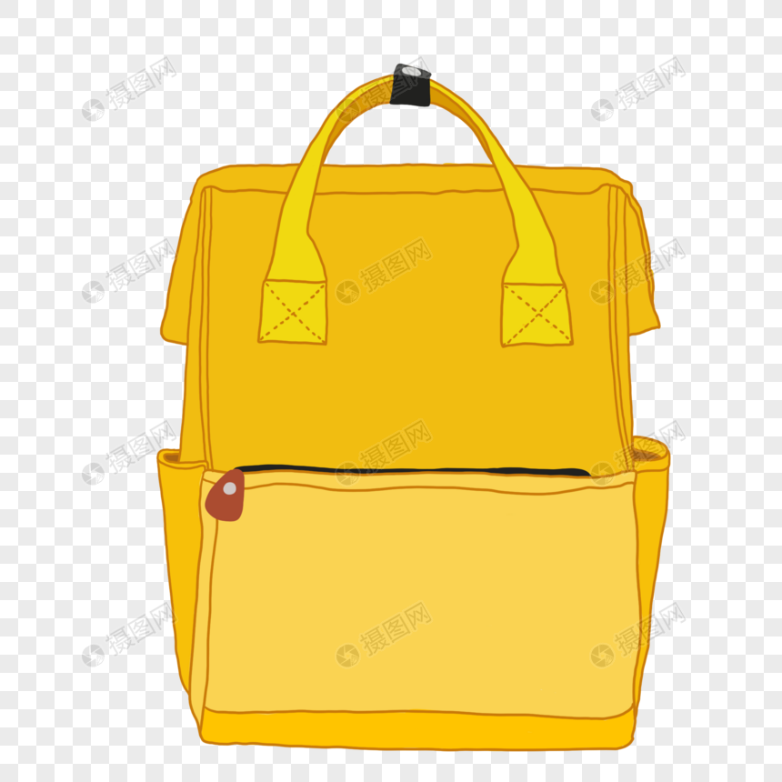 黄色手提书包元素素材下载-正版素材401552703-摄图网