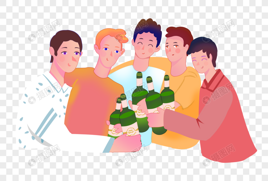 喝啤酒 干杯元素素材下载 正版素材401578839 摄图网