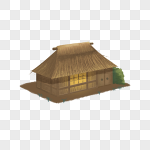 卡通树木上的草屋元素素材下载-正版素材401549714-摄图网