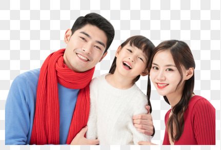 新年家庭一家三口拿灯笼元素素材下载-正版素材401646167-摄图网