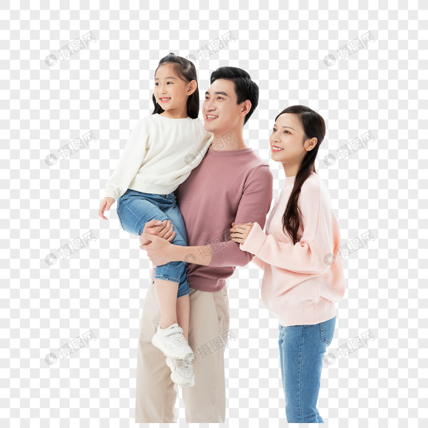 幸福的一家三口元素素材下载-正版素材401667625-摄图网