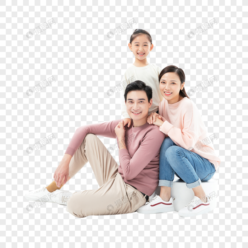 幸福的一家三口元素素材下载-正版素材401680517-摄图网