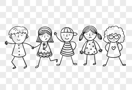 幼儿简笔画小孩素材_幼儿简笔画小孩高清图片素材下载_摄图网