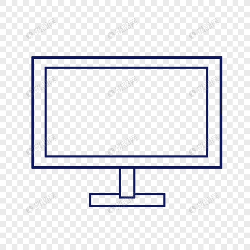 显示器简笔画元素素材下载-正版素材401696663-摄图网