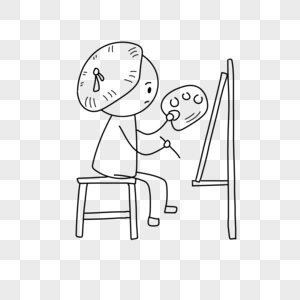 人物思考简笔画图片_人物思考简笔画素材_人物思考简笔画高清图片_摄图网图片下载