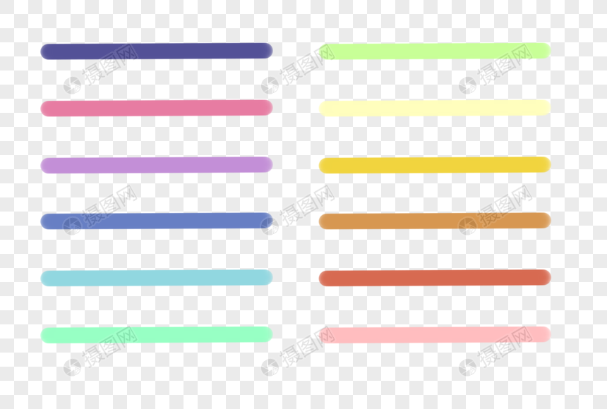 彩色钢笔笔触元素素材下载-正版素材401700700-摄图网