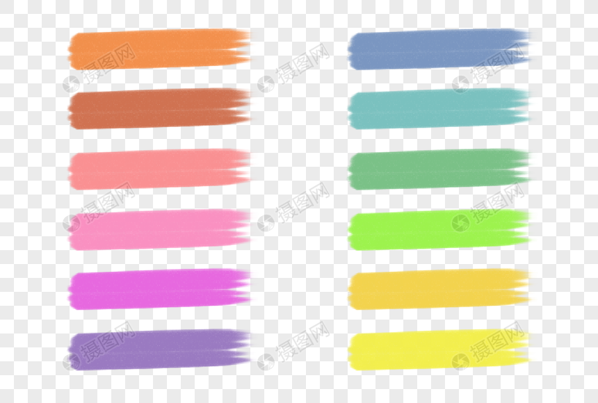 彩色水彩笔触元素素材下载-正版素材401700705-摄图网