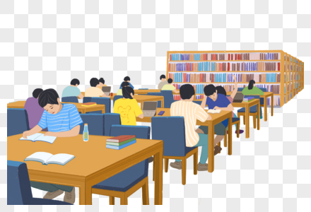 图书馆简笔画元素_免抠素材_PNG图片下载-摄图网