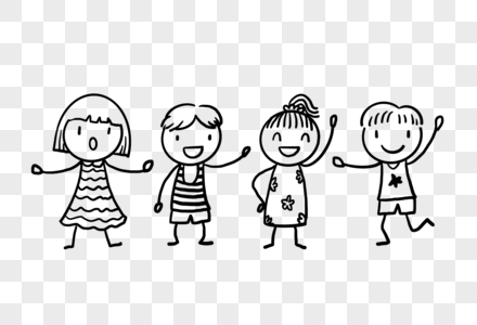 小孩子简笔画图片大全_小孩子简笔画设计素材下载_摄图网