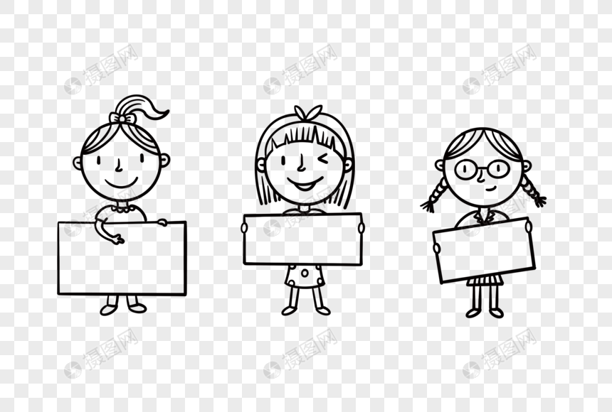 小孩简笔画元素素材下载-正版素材401725502-摄图网