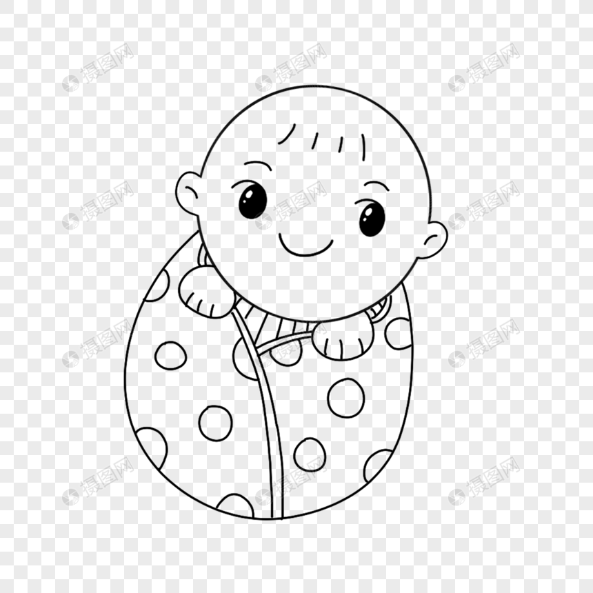 婴儿简笔画元素素材下载-正版素材401727362-摄图网
