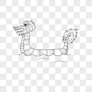 龙舟简笔画图片_龙舟简笔画素材图片大全_摄图网