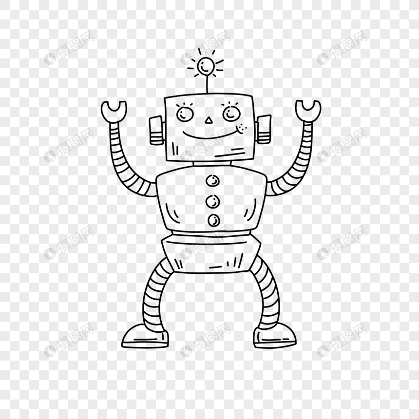 机器人简笔画元素素材下载-正版素材401738269-摄图网