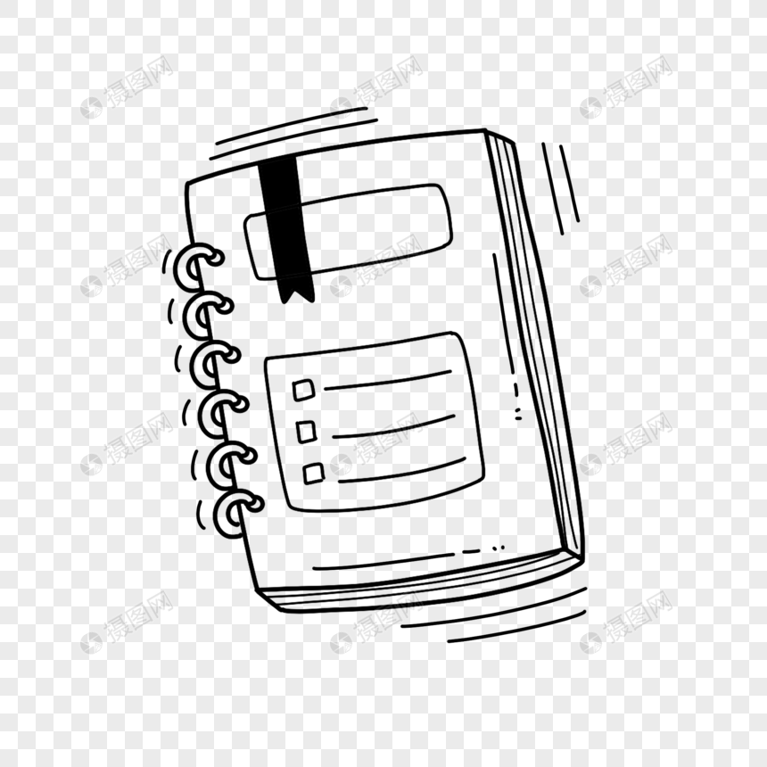 笔记本简笔画元素素材下载-正版素材401755332-摄图网