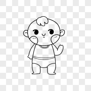 婴儿简笔画元素素材下载-正版素材401755390-摄图网